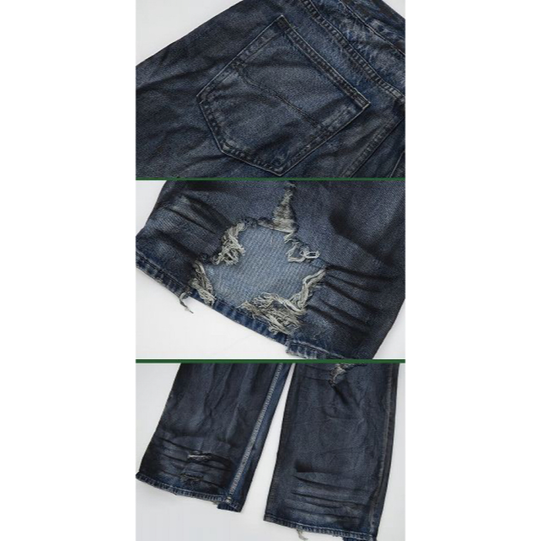 BALENCIAGA - ブラスト加工 バギー デストロイダメージデニムか BALENCIAGA - ブラスト加工 バギー デストロイダメージデニムか