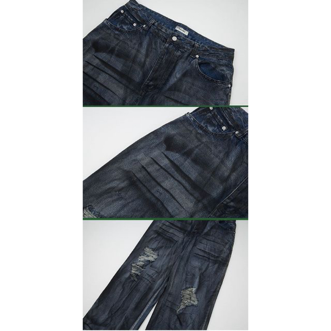 BALENCIAGA - ブラスト加工 バギー デストロイダメージデニムか BALENCIAGA - ブラスト加工 バギー デストロイダメージデニムか