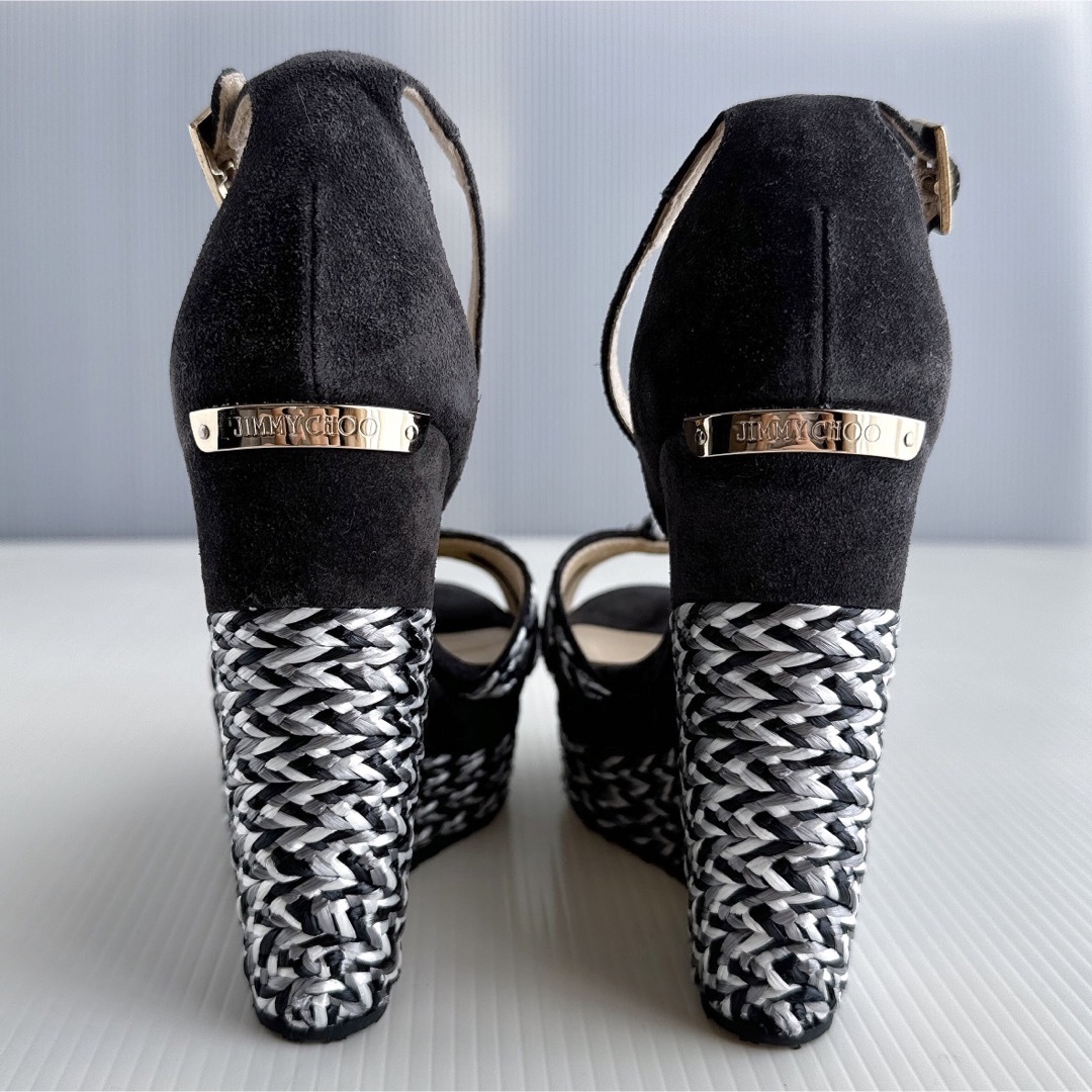 JIMMY CHOO - ジミーチュウ ウェッジソール ストラップ サンダル JIMMY CHOO - ジミーチュウ ウェッジソール ストラップ サンダル