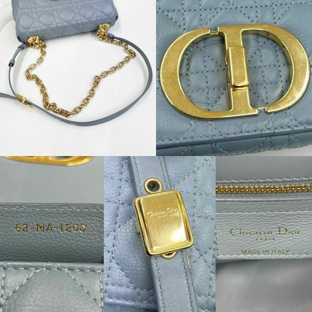 Christian Dior - 美品☆ ディオール カロ スモール ブルー Christian Dior - 美品☆ ディオール カロ スモール ブルー
