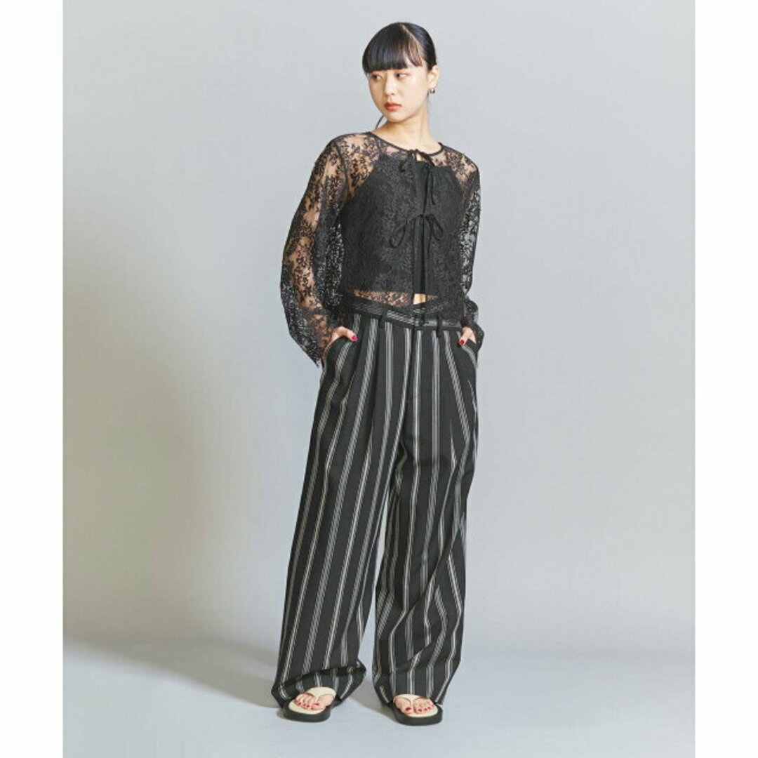 BEAUTY&YOUTH UNITED ARROWS - 【BLACK】リバーレース ブラウス BEAUTY&YOUTH UNITED ARROWS - 【BLACK】リバーレース ブラウス