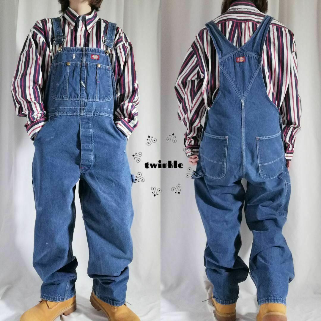 Dickies - 90s USA製 ディッキーズ デニムオーバーオール W34 Dickies - 90s USA製 ディッキーズ デニムオーバーオール W34