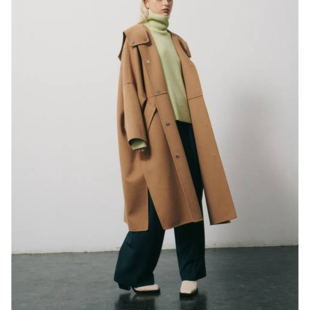 LE CIEL BLEU - ルシェルブルー Hooded Over COAT キャメル LE CIEL BLEU - ルシェルブルー Hooded Over COAT キャメル