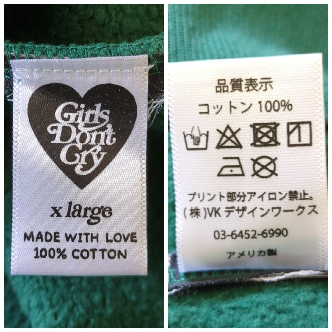 Girls Don't Cry - 【USA製】ガールズドントクライ☆刺繍ロゴ Girls Don't Cry - 【USA製】ガールズドントクライ☆刺繍ロゴ