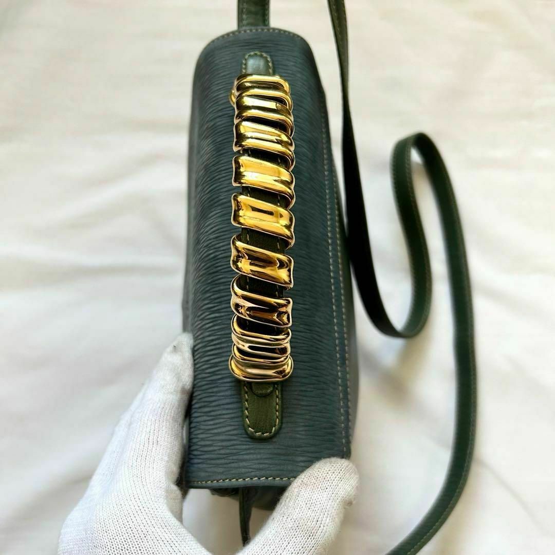 □2way□LOEWE ショルダーバッグ 緑 青 レザー ベラスケス □2way□LOEWE ショルダーバッグ 緑 青 レザー ベラスケス