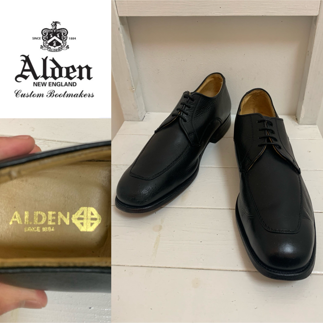 Alden VINTAGE 旧ロゴ 80〜90s エプロンダービーレザーシューズ Alden VINTAGE 旧ロゴ 80〜90s エプロンダービーレザーシューズ