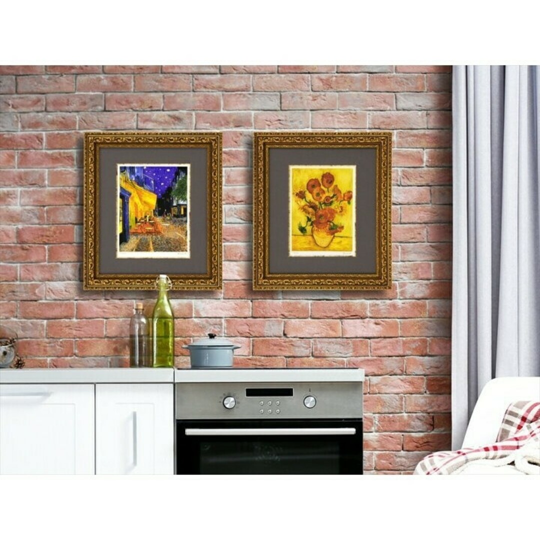 フレーム付き絵画54】ゴッホ 夜のカフェテラス☆名画ポスター フレーム付き絵画54】ゴッホ 夜のカフェテラス☆名画ポスター