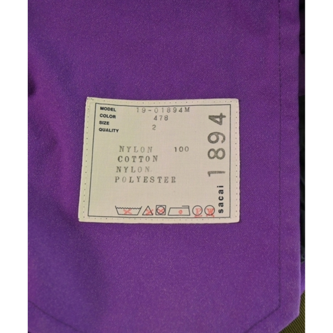 sacai - sacai サカイ ショートパンツ 2(M位) 紫x緑等 【古着 sacai - sacai サカイ ショートパンツ 2(M位) 紫x緑等 【古着