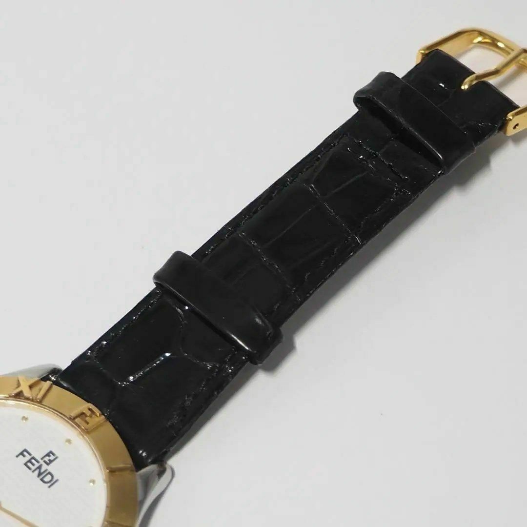 フェンディ FENDI ズッカ柄 ローマン 革ベルト メンズ 腕時計 C149 フェンディ FENDI ズッカ柄 ローマン 革ベルト メンズ 腕時計 C149