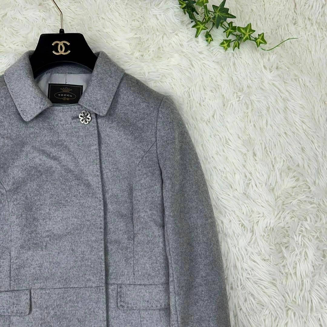 TOCCA - C193 トッカ TOCCA レディース ロングコート グレー TOCCA - C193 トッカ TOCCA レディース ロングコート グレー