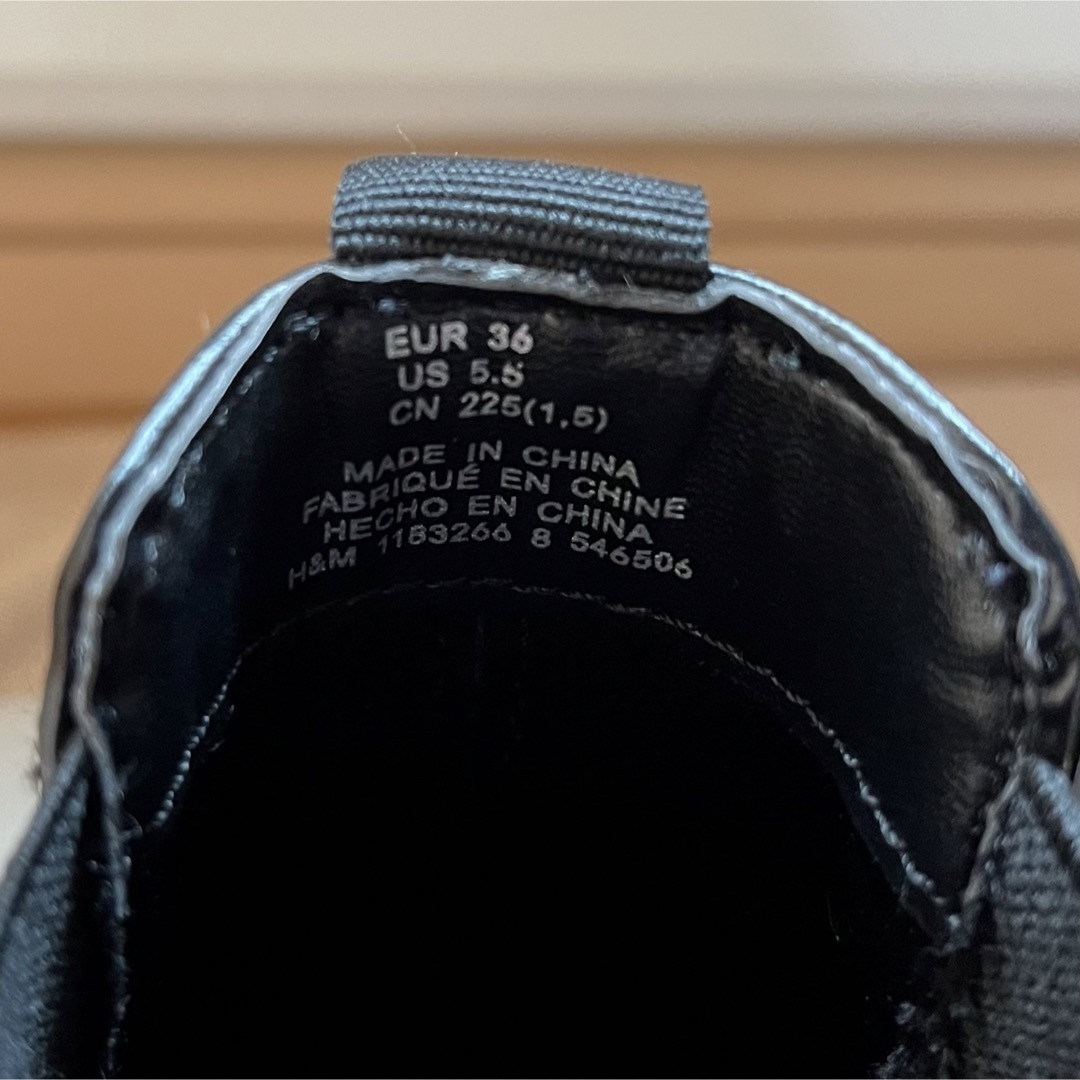 H&M - H&M チェルシー ブーツ ブラック 黒 36 /23センチ H&M - H&M チェルシー ブーツ ブラック 黒 36 /23センチ