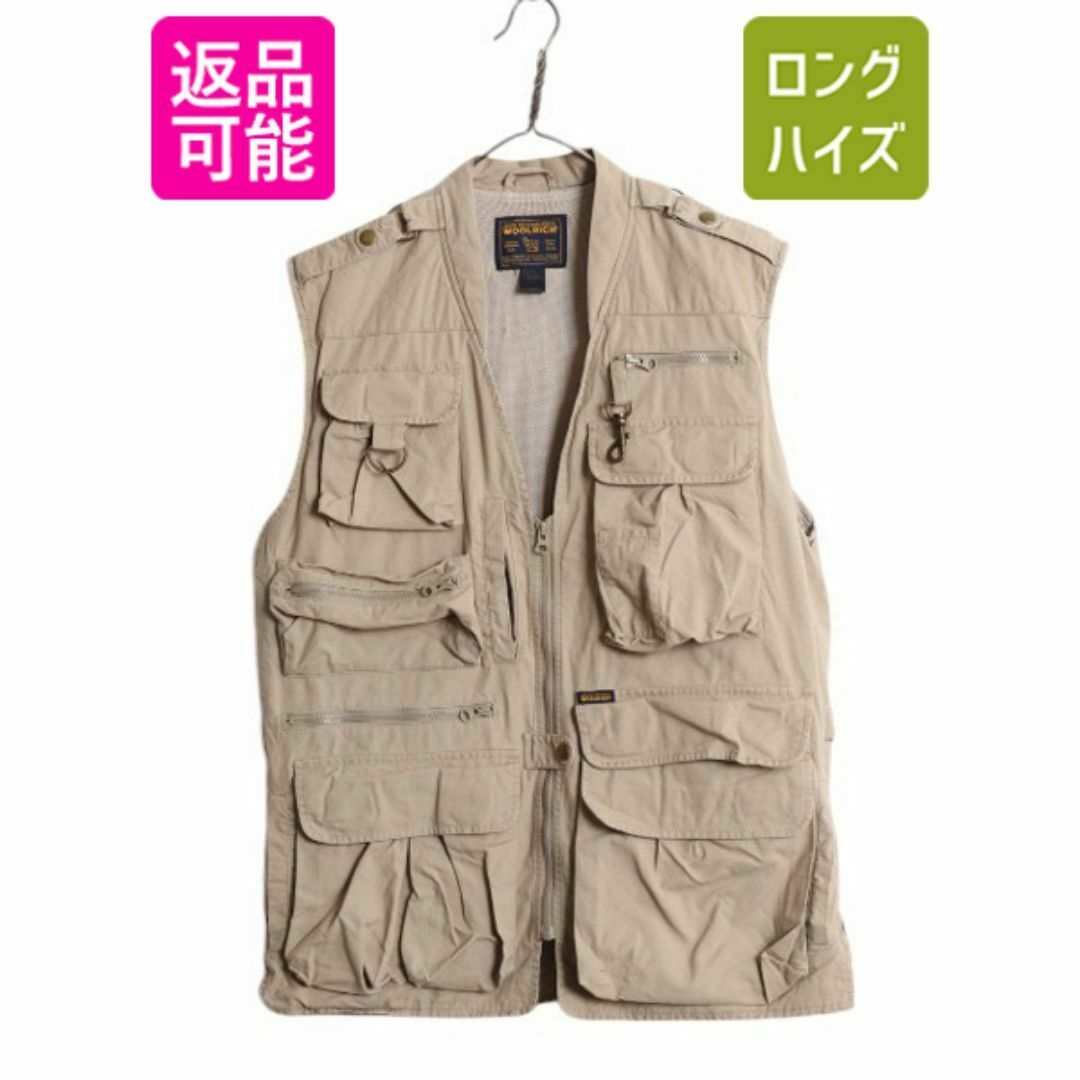 WOOLRICH - 90s ウールリッチ サファリ ベスト メンズ M / 90 WOOLRICH - 90s ウールリッチ サファリ ベスト メンズ M / 90