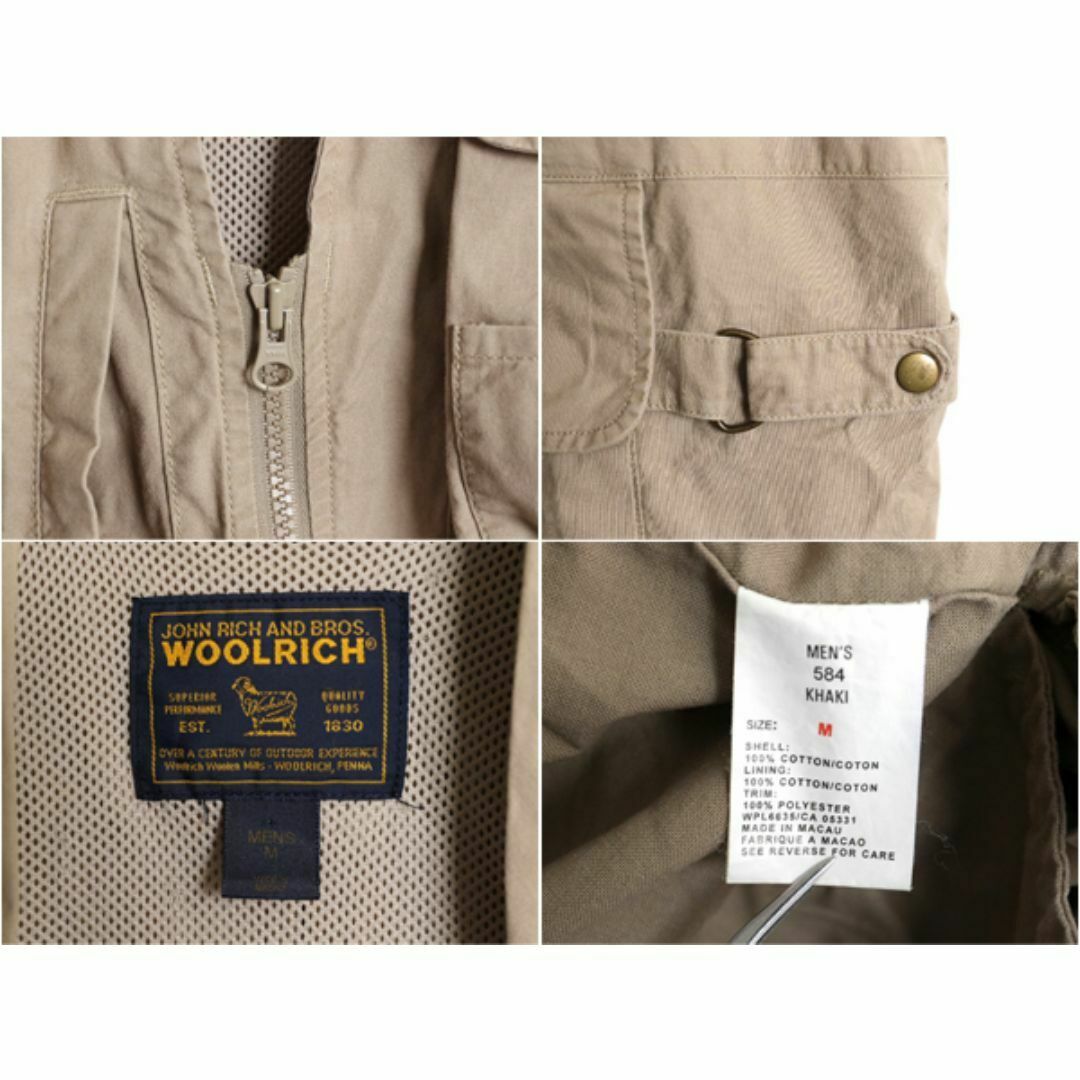 WOOLRICH - 90s ウールリッチ サファリ ベスト メンズ M / 90 WOOLRICH - 90s ウールリッチ サファリ ベスト メンズ M / 90