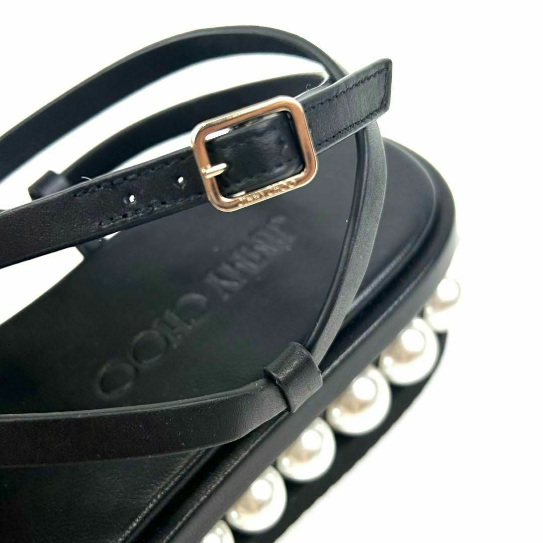 JIMMY CHOO - 【未使用級】ジミーチュウ パール 厚底サンダル JIMMY CHOO - 【未使用級】ジミーチュウ パール 厚底サンダル