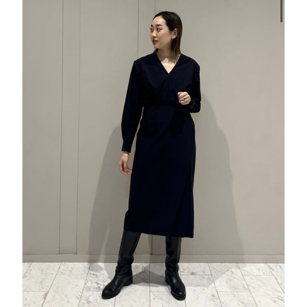 ESTNATION - ESTNATION COLUMN VネックIラインワンピース 結婚式 ESTNATION - ESTNATION COLUMN VネックIラインワンピース 結婚式