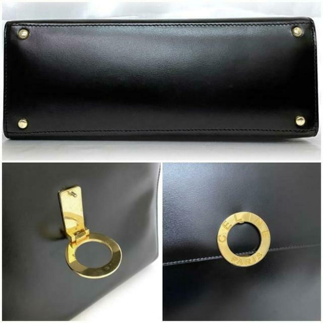 CELINE - セリーヌ トップハンドル バッグ ブラック サークル CELINE - セリーヌ トップハンドル バッグ ブラック サークル