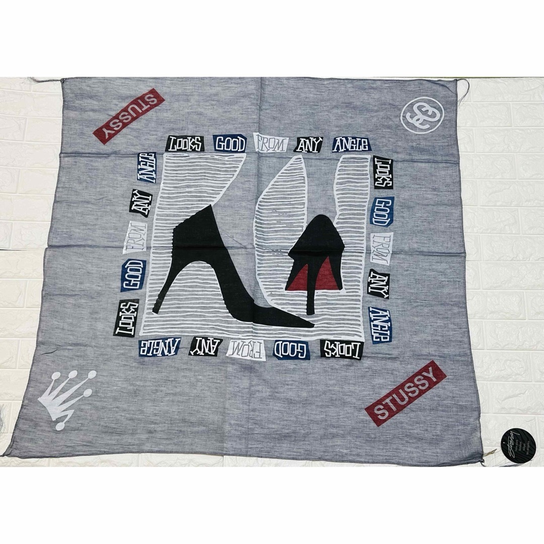 STUSSY - OLD STUSSY(スチューシ)スカーフロゴ 大判スカーフ新品 STUSSY - OLD STUSSY(スチューシ)スカーフロゴ 大判スカーフ新品