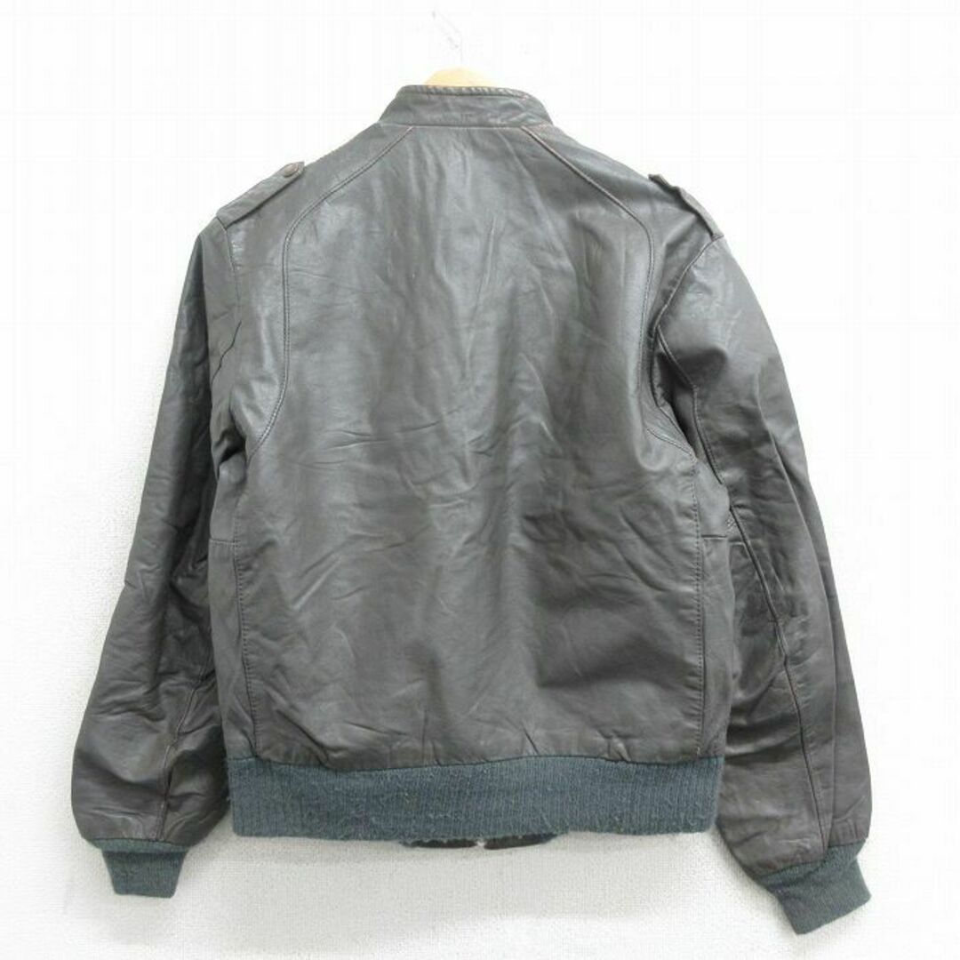 M☆古着 長袖 レザー ジャケット メンズ 80年代 80s USA製 濃 M☆古着 長袖 レザー ジャケット メンズ 80年代 80s USA製 濃
