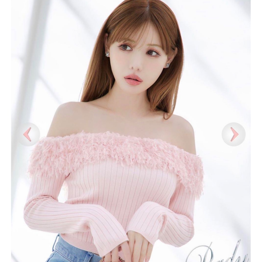 Rady - Rady フェザーオフショルニットトップスの通販 by Rady - Rady フェザーオフショルニットトップスの通販 by