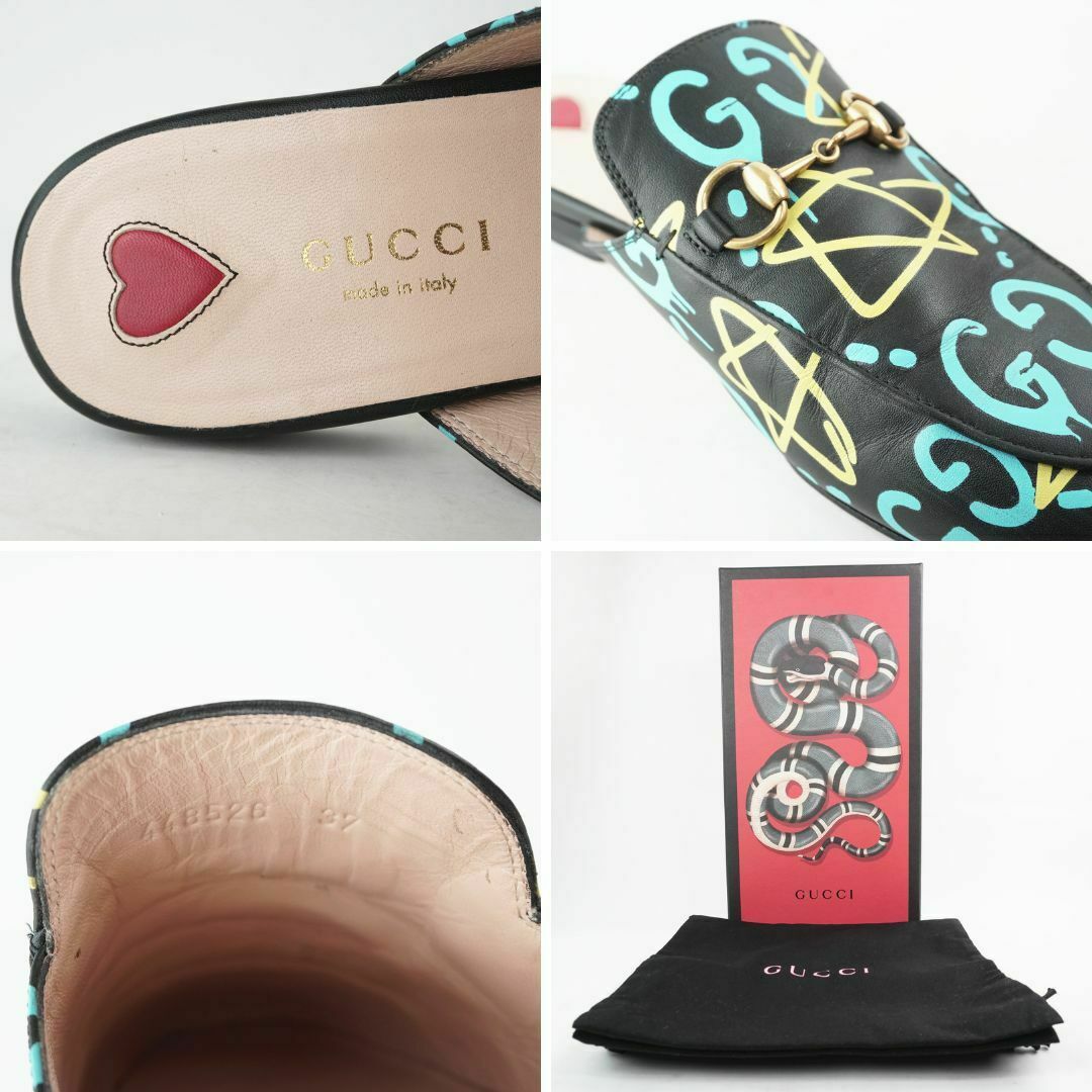 希少 EU37 GUCCI グッチ フラットミュール Horsebit 185A 希少 EU37 GUCCI グッチ フラットミュール Horsebit 185A