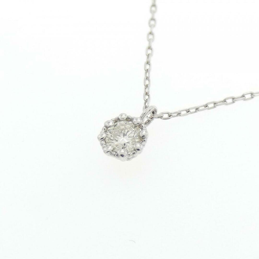 K18WG ソリティア ダイヤモンド ネックレス 0.08CT K18WG ソリティア ダイヤモンド ネックレス 0.08CT