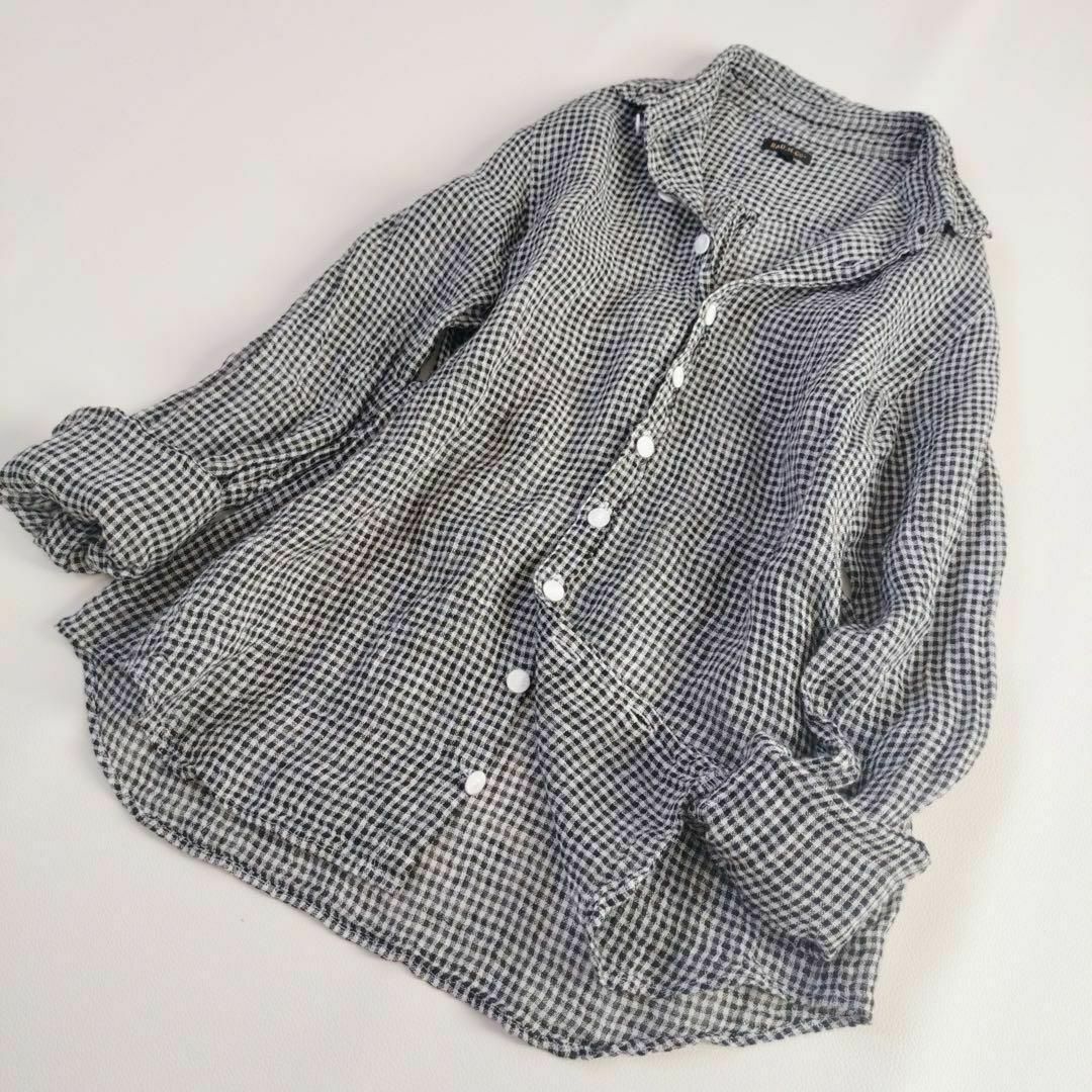 R&D.M.Co オールドマンズテーラーリネンシャツ S ギンガムチェック R&D.M.Co オールドマンズテーラーリネンシャツ S ギンガムチェック