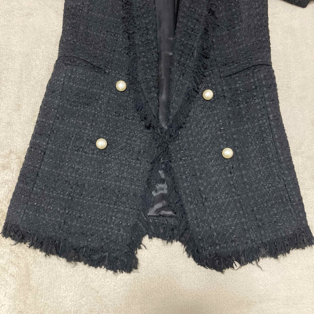 ZARA - ZARA ダブルブレスト テーラードジャケット ツイード ZARA - ZARA ダブルブレスト テーラードジャケット ツイード