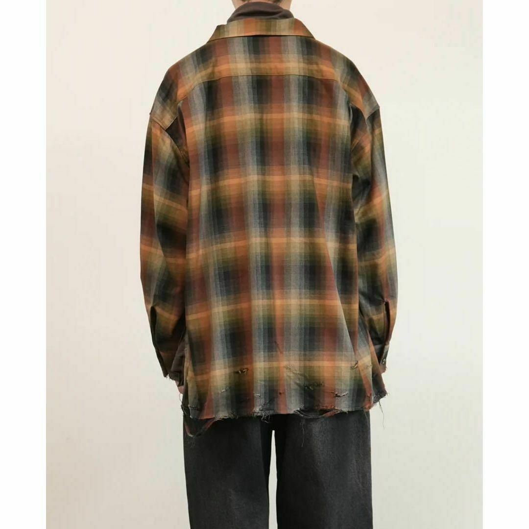 ancellm R/C CHECK CRASH LS SHIRT アンセルム 2の通販 by ancellm R/C CHECK CRASH LS SHIRT アンセルム 2の通販 by