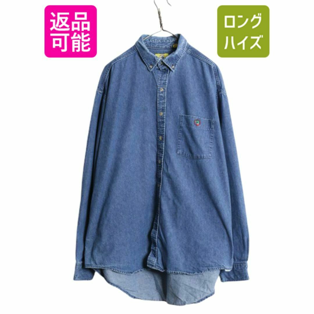 90s USA製 ダックヘッド ボタンダウン 長袖 デニム シャツ 90s USA製 ダックヘッド ボタンダウン 長袖 デニム シャツ