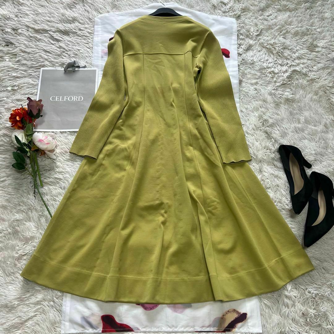 CELFORD - 【美品】CELFORD ロングワンピース ライトグリーン CELFORD - 【美品】CELFORD ロングワンピース ライトグリーン