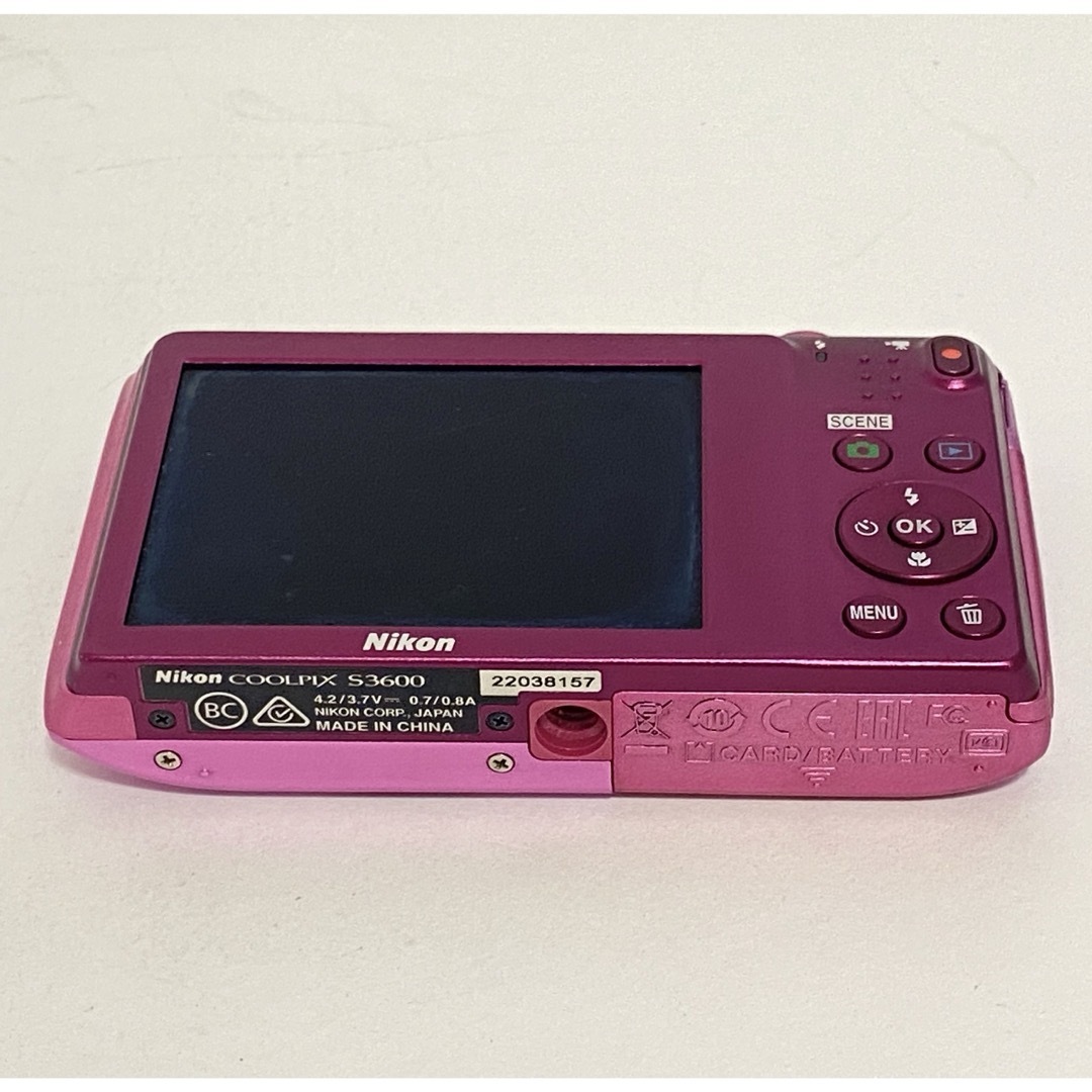 Nikon coolpix s3600 ニコン デジカメ SDカード付 ピンク Nikon coolpix s3600 ニコン デジカメ SDカード付 ピンク