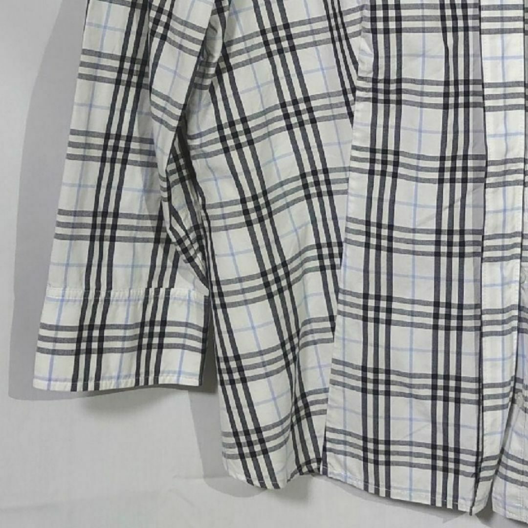 BURBERRY - バーバリーロンドン チェックブラウス 7分袖 42 BURBERRY - バーバリーロンドン チェックブラウス 7分袖 42
