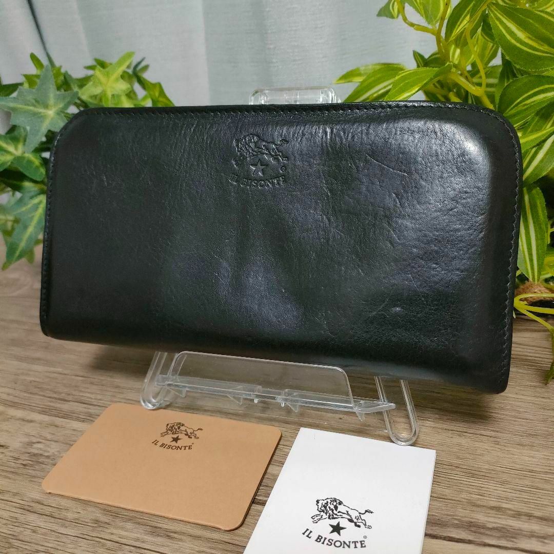 IL BISONTE - イルビゾンテ 長財布 ブラック L字ファスナー IL IL BISONTE - イルビゾンテ 長財布 ブラック L字ファスナー IL