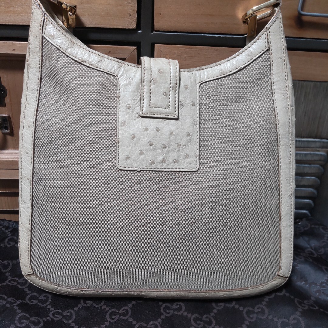 👑美品👑GUCCIオーストリッチワンショルダーバッグ 👑美品👑GUCCIオーストリッチワンショルダーバッグ