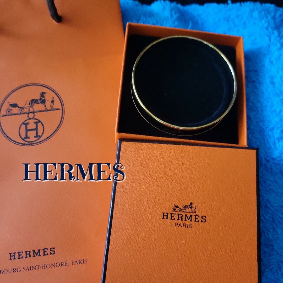レア 稀少 エルメス ハングル ブレスレット エマイユ ブラック レア 稀少 エルメス ハングル ブレスレット エマイユ ブラック