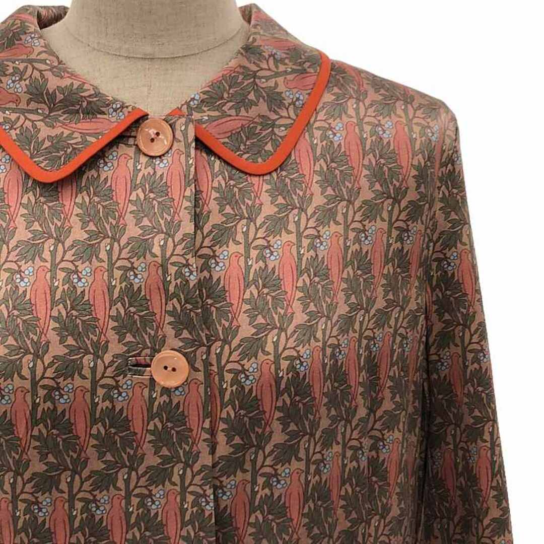 美品】 Drawer / ドゥロワー | 鳥 総柄 シルクドレス ワンピース 美品】 Drawer / ドゥロワー | 鳥 総柄 シルクドレス ワンピース