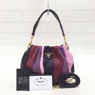 PRADA - ☆超美品・ギャランティ付☆PRADA NAPPA STRIPES 2way PRADA - ☆超美品・ギャランティ付☆PRADA NAPPA STRIPES 2way