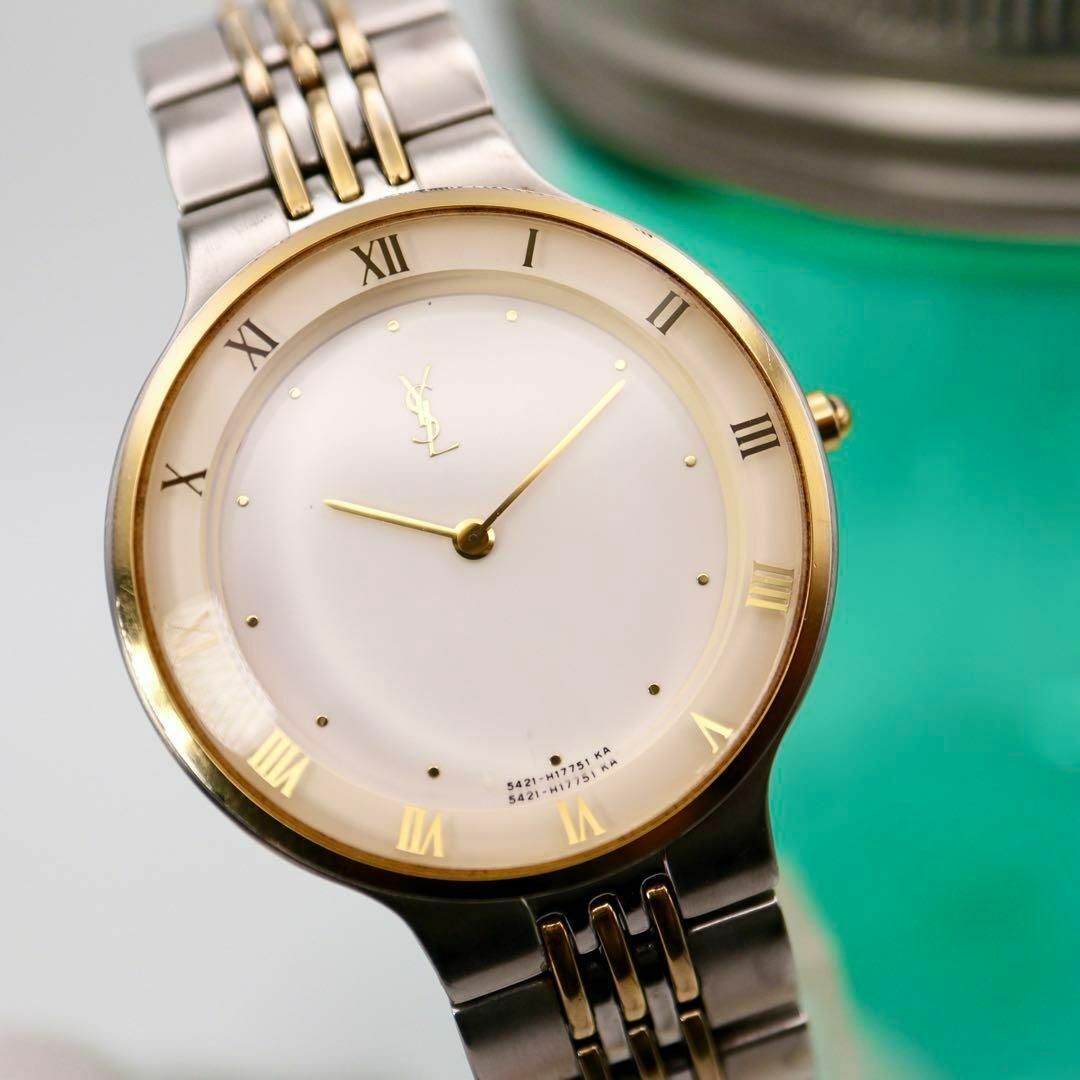 美品 YvesSaintLaurent ローマンベゼル レディース腕時計 896 美品 YvesSaintLaurent ローマンベゼル レディース腕時計 896