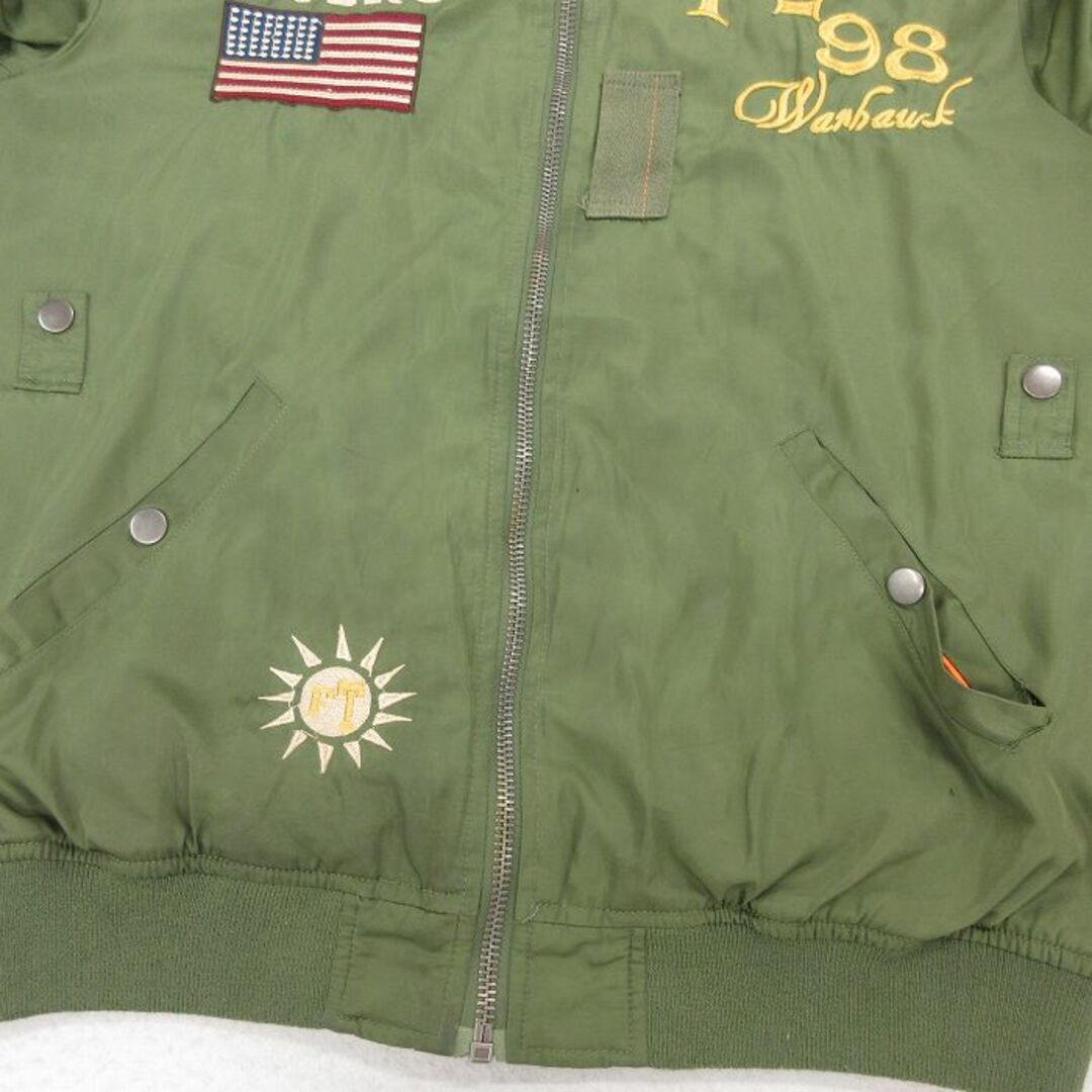 XL☆古着 長袖 ミリタリー ナイロン ジャケット メンズ MA-1 XL☆古着 長袖 ミリタリー ナイロン ジャケット メンズ MA-1