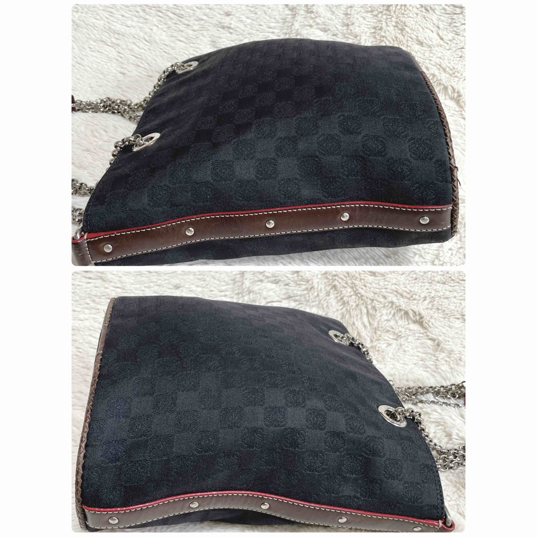LOEWE - 美品 希少 LOEWE ロエベ バケツ チェーン アナグラム LOEWE - 美品 希少 LOEWE ロエベ バケツ チェーン アナグラム