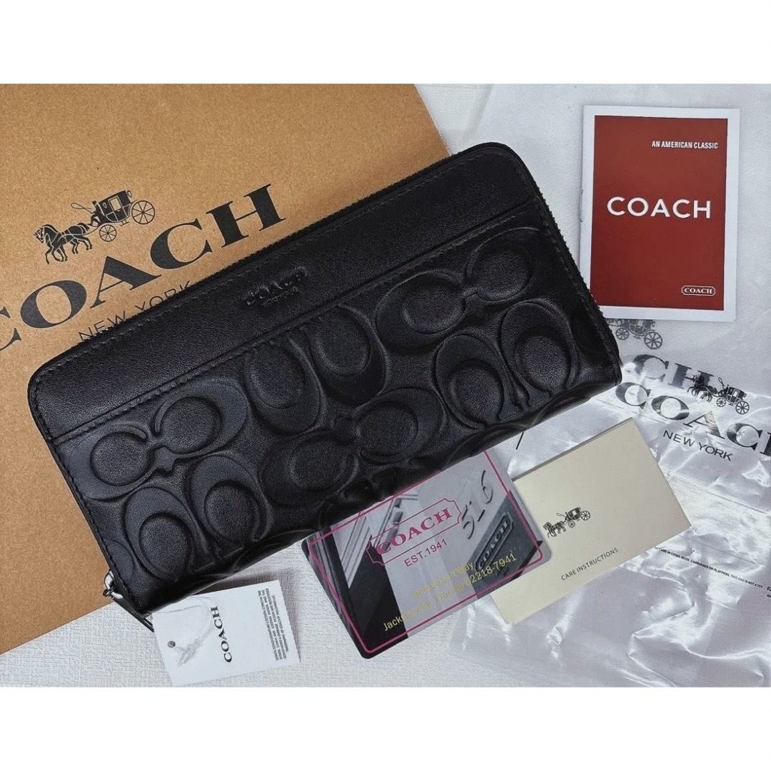 ✨コーチ✨ COACH エンボスドスネークレザー 長財布 ブラック ✨コーチ✨ COACH エンボスドスネークレザー 長財布 ブラック