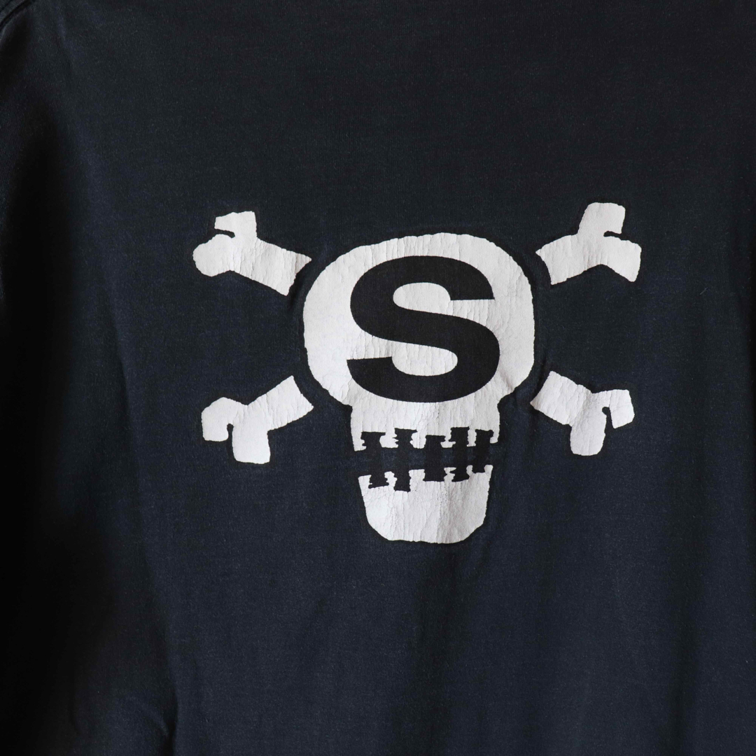 STUSSY - 80s stussy 黒タグ 長袖Tシャツ スカル USA ロンTの STUSSY - 80s stussy 黒タグ 長袖Tシャツ スカル USA ロンTの