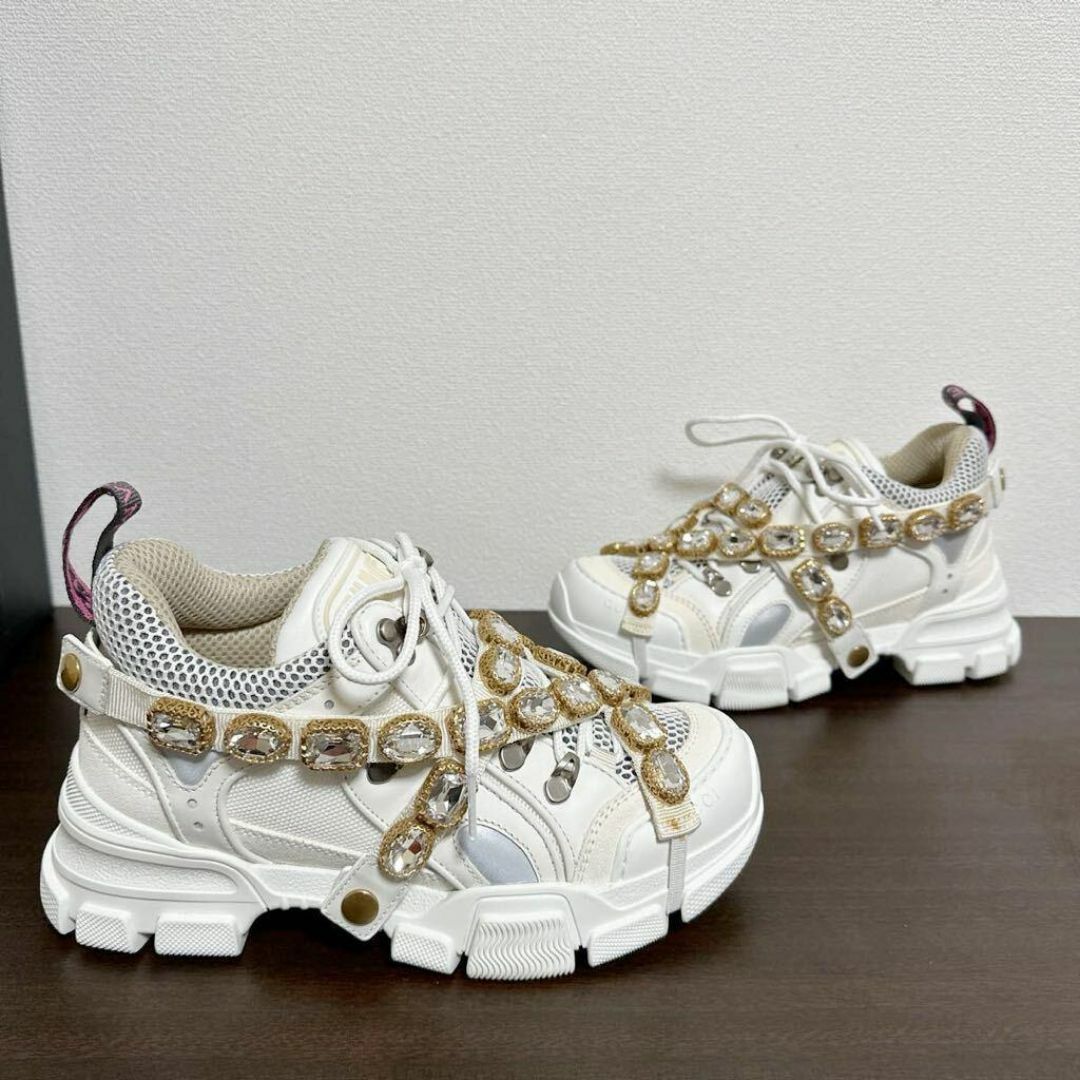 グッチ フラッシュトレック クリスタル スニーカー size 36 1/2 グッチ フラッシュトレック クリスタル スニーカー size 36 1/2