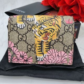 GUCCI - 【希少】 GUCCI グッチ 2つ折り財布 財布 ベンガル GUCCI - 【希少】 GUCCI グッチ 2つ折り財布 財布 ベンガル