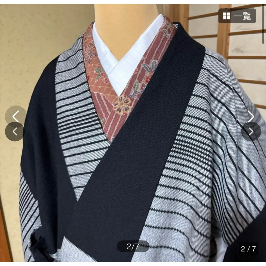 未使用に近い 美品 袷 ウール 道中着 冬和装コート 身丈83 裄69 未使用に近い 美品 袷 ウール 道中着 冬和装コート 身丈83 裄69