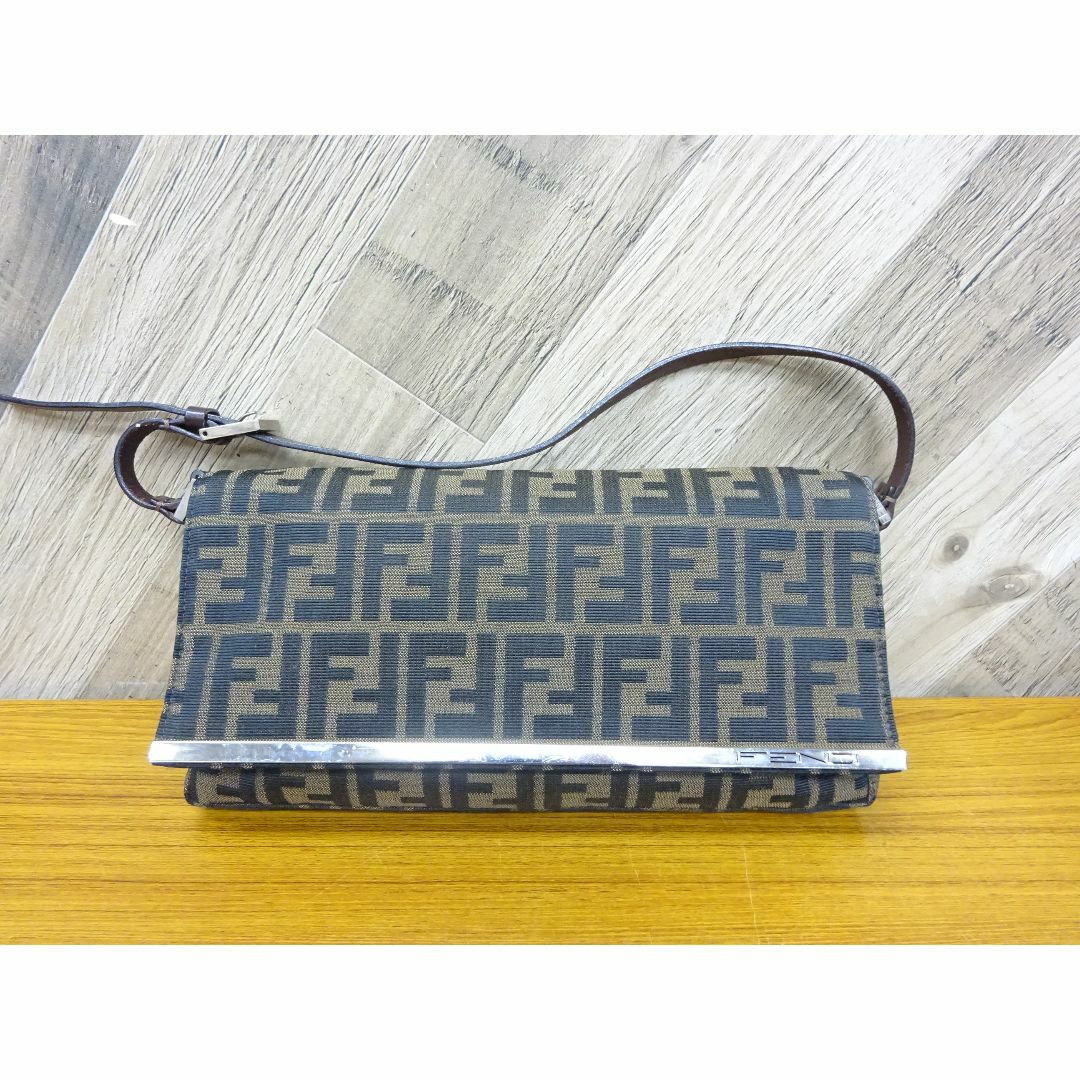 三011/ FENDI フェンディ ズッカ キャンバス レザー ハンドバッグ 三011/ FENDI フェンディ ズッカ キャンバス レザー ハンドバッグ