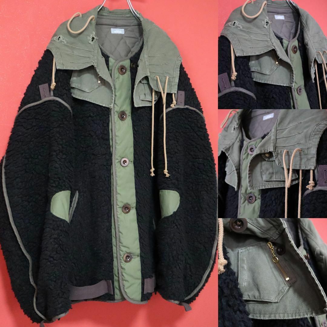 kolor - 【美品】kolor BEACON 21AW 切替デザイン ビッグボア kolor - 【美品】kolor BEACON 21AW 切替デザイン ビッグボア