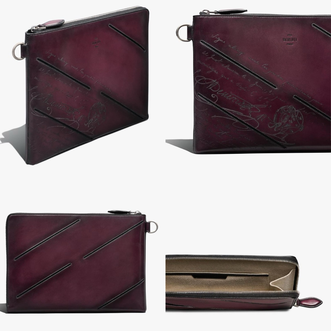 BERLUTI - 特注27万 ベルルッティ ニノGM レザー クラッチバッグ BERLUTI - 特注27万 ベルルッティ ニノGM レザー クラッチバッグ