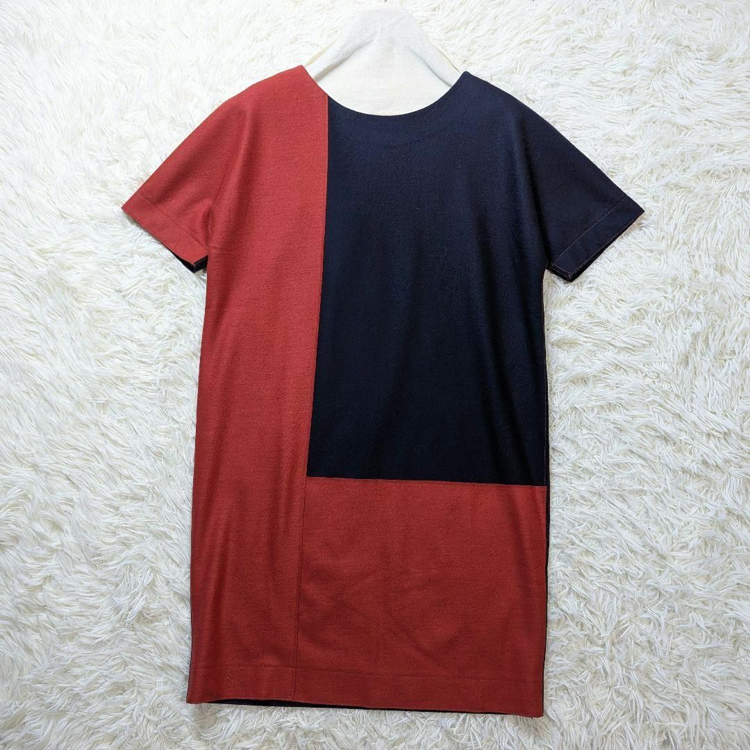 allureville アルアバイル バイカラー ワンピース ひざ丈ワンピース allureville アルアバイル バイカラー ワンピース ひざ丈ワンピース