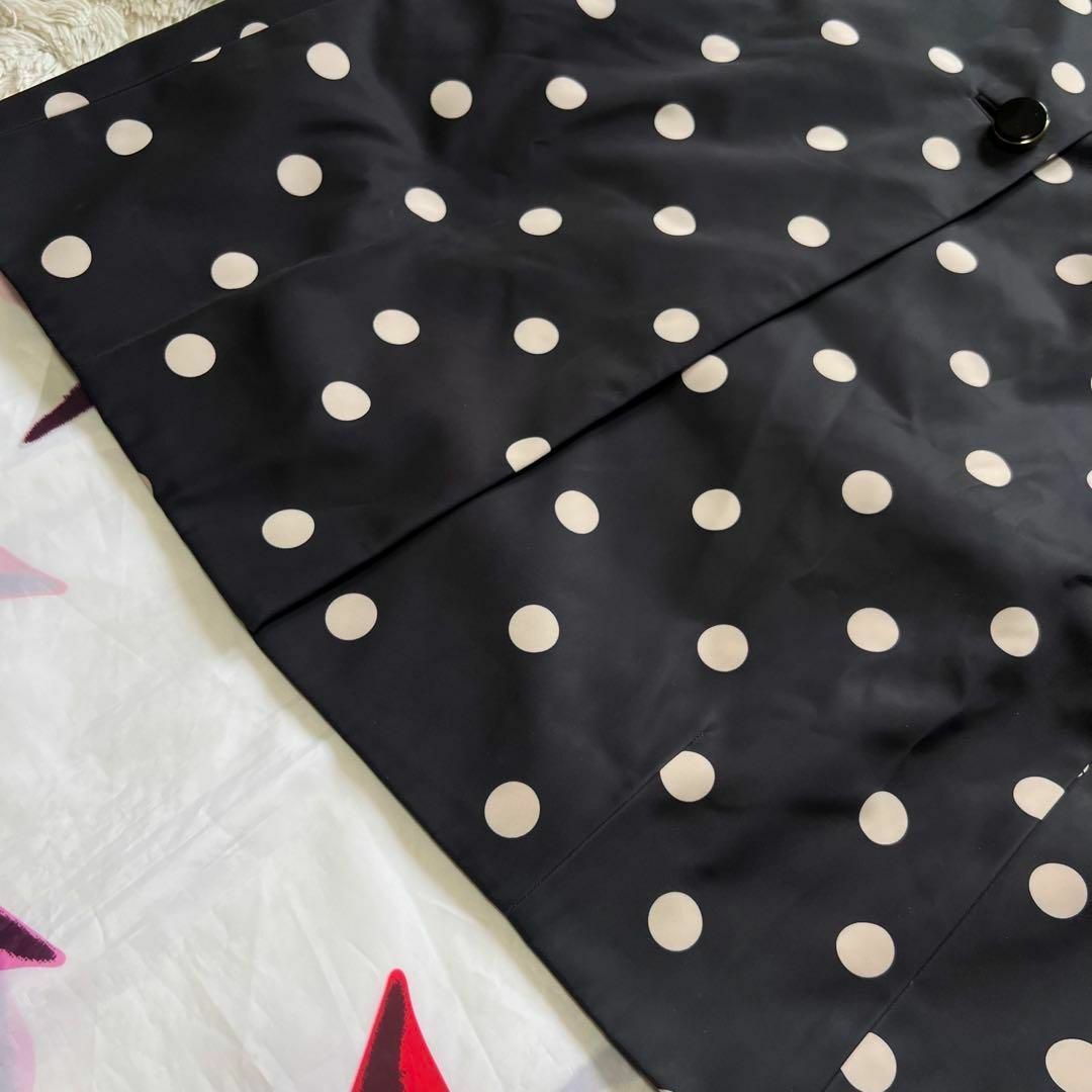 美品】kate spade スプリングコート リボン ドット ブラック M 美品】kate spade スプリングコート リボン ドット ブラック M